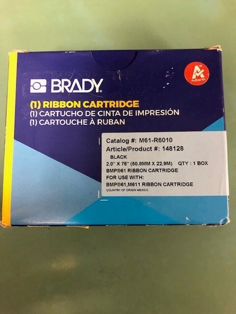 Brady 148128 Bmp61 Series Printer Ribbon M61-r6010 for sale online | eBay