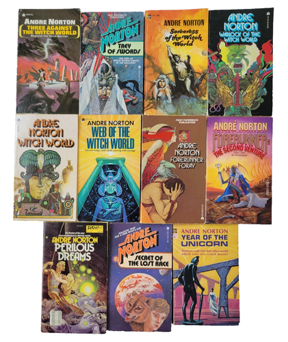 Lot of 11, Andre Norton, 6 Witch World, Forerunner, Vintage, Science Fi ...