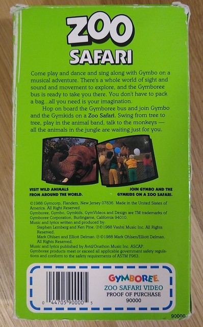Gymboree Zoo Safari VHS 1988 Gymbo and The Gym Kids for sale online | eBay