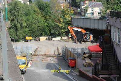 Photo 6x4 Construction site access for railway bridge works Crumlin ...