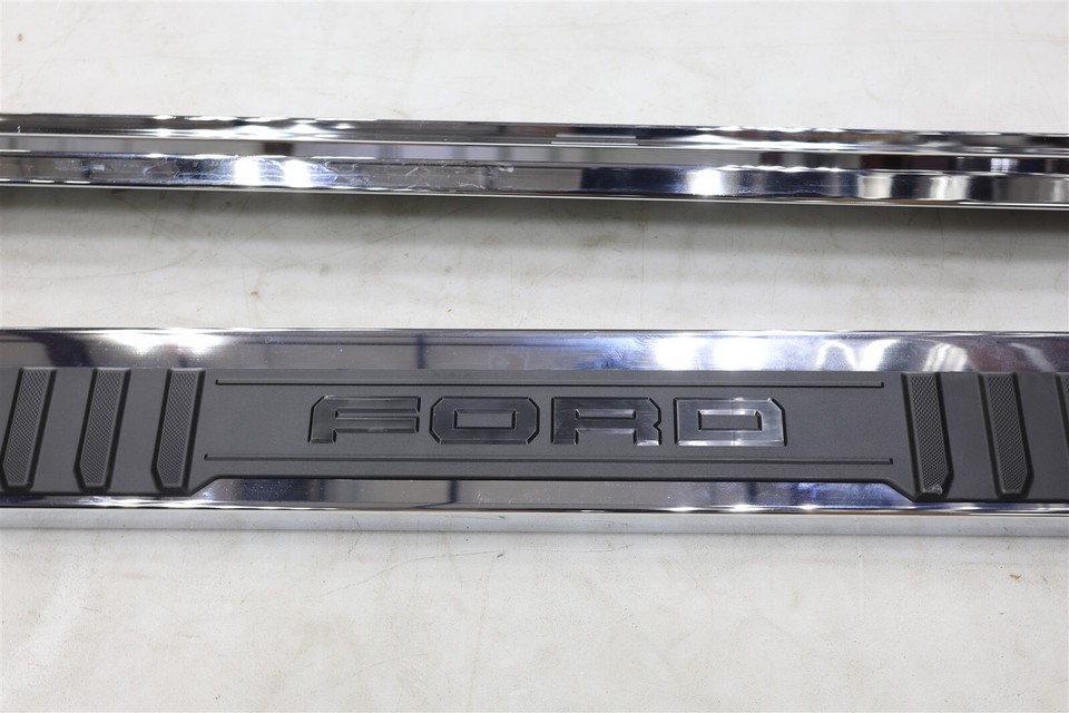NEW OEM Ford 6" Chromed Aluminum Angular Step Bars ML3Z-16450-AB F150 ...