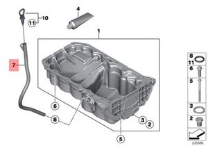 Genuine BMW R55N R56N R57N R58 Engine Oil Dipstick Guide Tube OEM ...