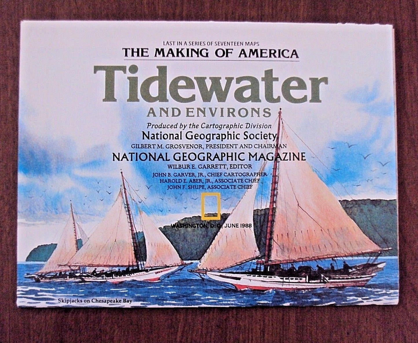 National Geographic June 1988 Map The Making Of America Tidewater ...