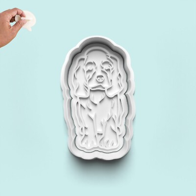 Cute Cocker Spaniel Puppy Dog Cookie Fondant Cutter Embosser + Handle ...