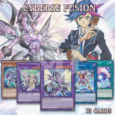 FUSION CYBERSE DECK 15 | Clock Dragon Diplexer Spartoi Playmaker Yusaku ...