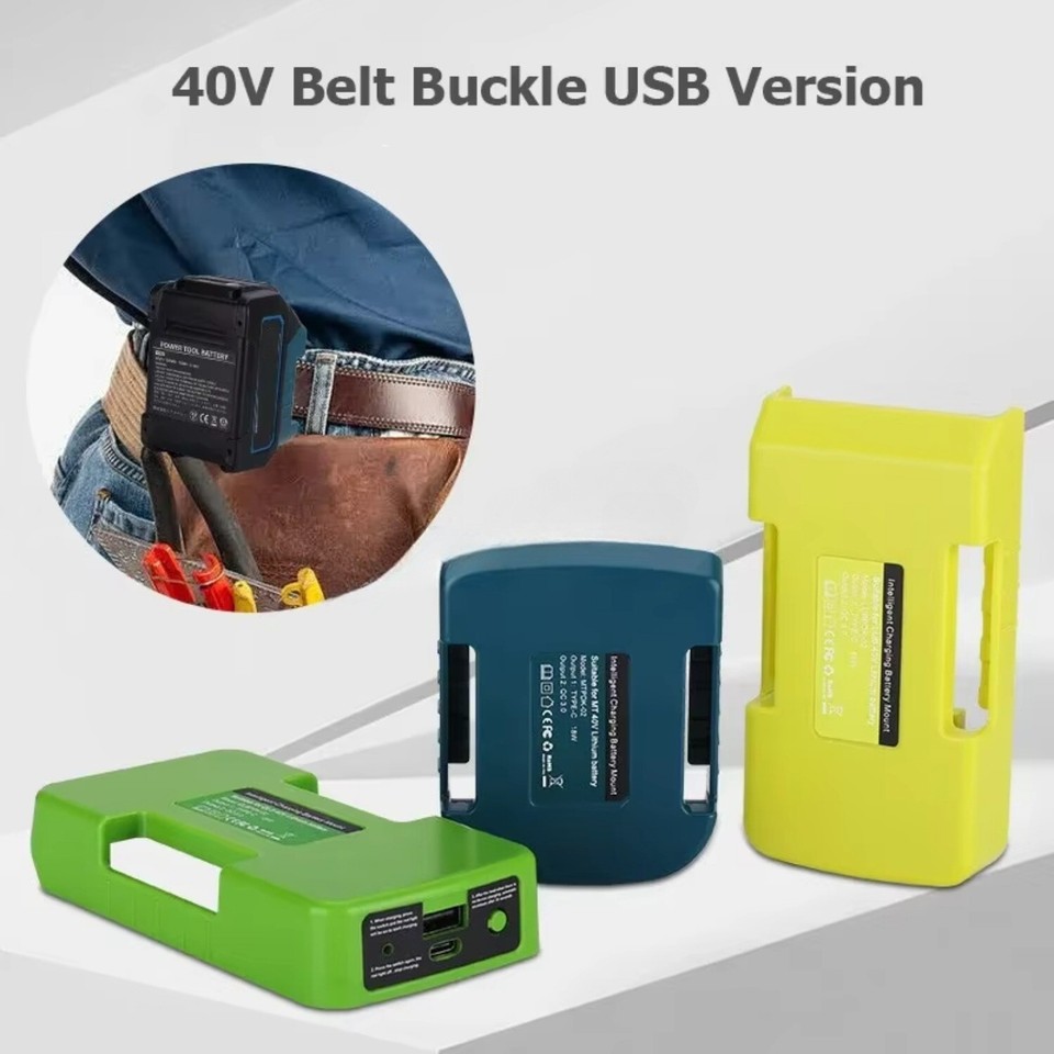 USB Charger Adapter For Makita 40V For Ryobi 40V Battery Holder Adapter ...