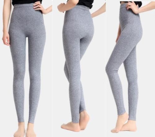 Womens 97% Cashmere Wool Leggings Snug Seamless Pants Thick Winter Warm ...