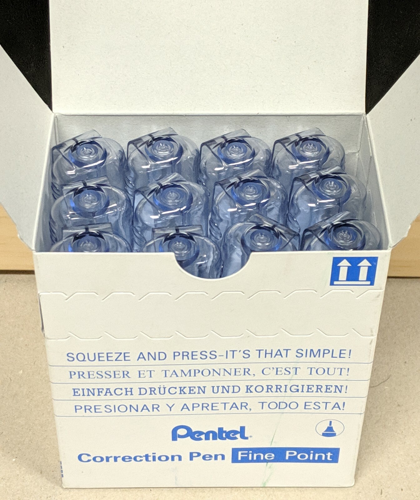 12 x Pentel Steel Tip Fine Point Correction Pen 12mL "Ozone Safe ...