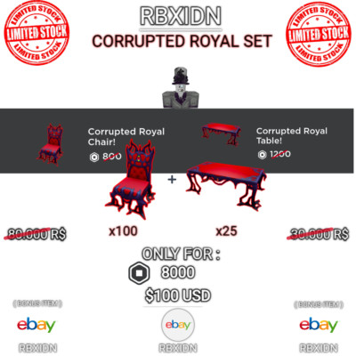 My Restaurant Roblox | Corrupted Royal Sets & Royal Sets Package | eBay
