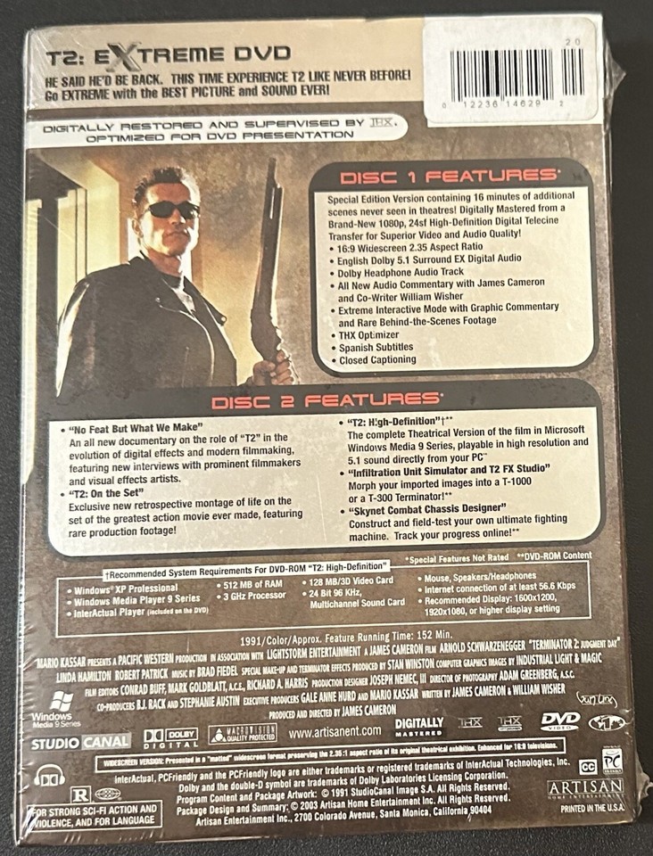 Terminator 2 Judgment Day T2 Extreme DVD Limited Edition New Sealed | eBay