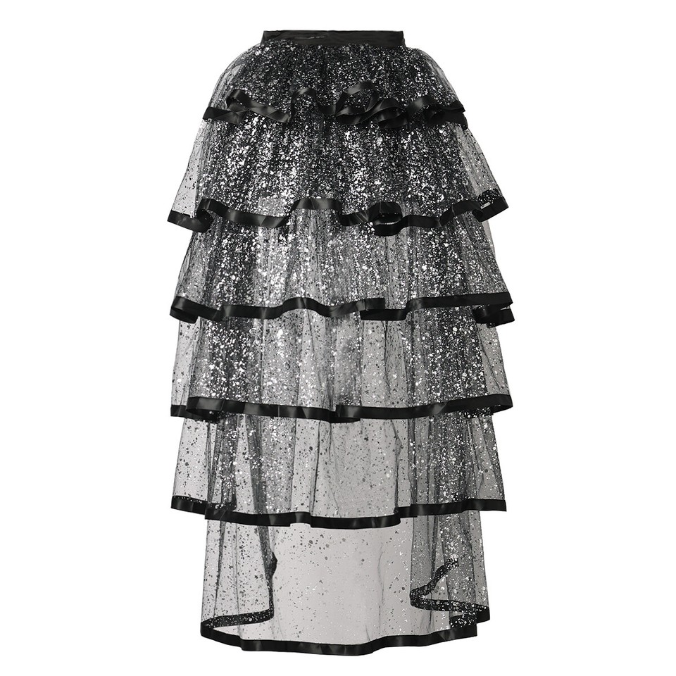 Gothic Tutu Skirt for Women Bustle Skirt Lace Up Skirt for Girl's Dress ...