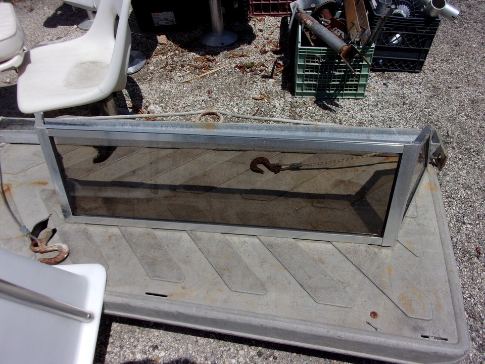 Marine boat Windshield aluminum frame with adjustable side wings tinted ...