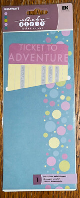 Sticko Cruise Ticket To Adventure Holder Travel Trip Vacation Scrapbook ...