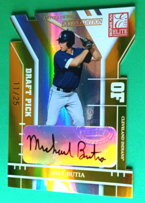 2004 DONRUSS ELITE EXTRA EDIT MIKE BUTIA #288 RC ASPIRATIONS GOLD AUTO ...