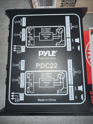 pro pdc22 stereo direct box dual di unit instrument unbalanced balanced ...