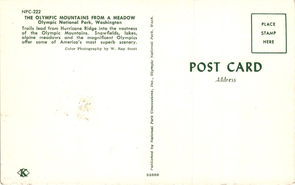 Olympic Mountains, Olympic National Park, Washington, Hurricane Ridge ...