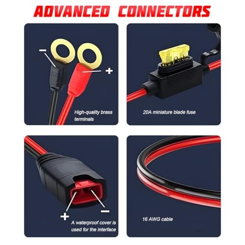 16AWG Car Wires Harness with X-Connect Eyelet Terminal, 2PCS Vehicle ...
