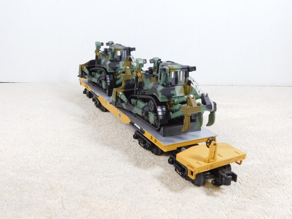 MTH 20-98378 47' TTX Heavy Duty Flat Car w/(2) Military Dozers | eBay
