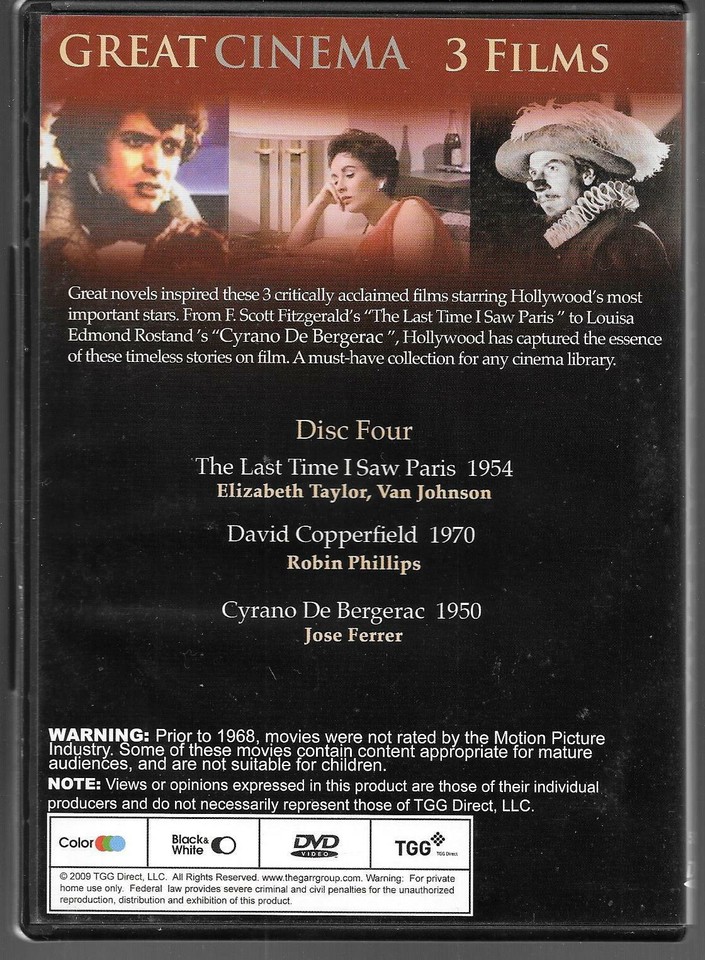 TGG Direct, Great Cinema, 3 Films, The Last Time I Saw You in Paris ...