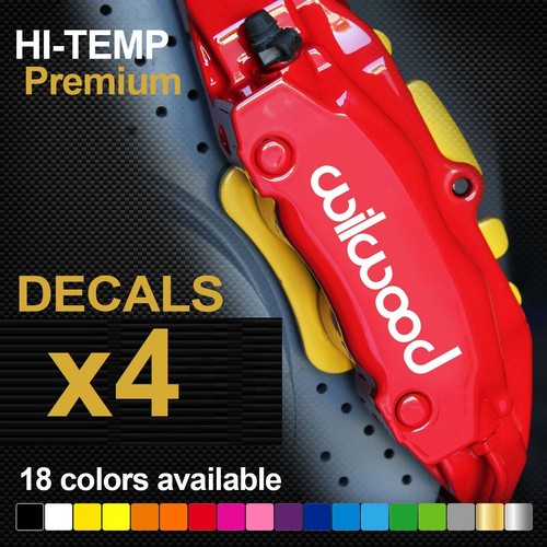 4x FITS WILWOOD HI-TEMP PREMIUM BRAKE CALIPER DECALS STICKERS CAST ...