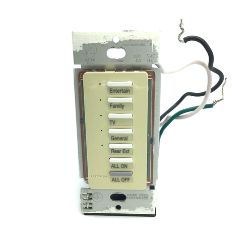 Lutron RadioRA Classic Slim Wall-Mounted Master Control 5-button Keypad ...