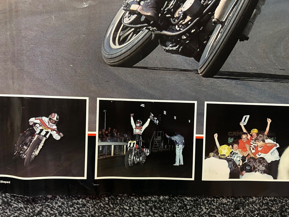 SCOTT PARKER HARLEY XR750 GNC Poster AMA flat track Camel Pro Racing 9X ...
