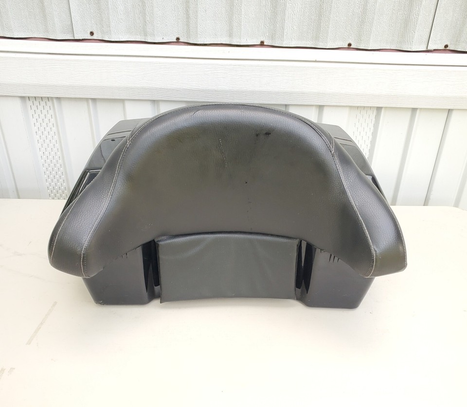 Hard Motorcycle Trunk Luggage Case Tail Box W/Backrest For Harley ...