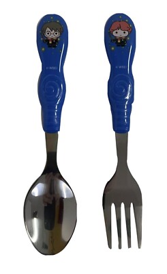 HARRY POTTER 2PCE STAINLESS STEEL EASY GRIP FLATWARE CUTLERY SET | eBay ...