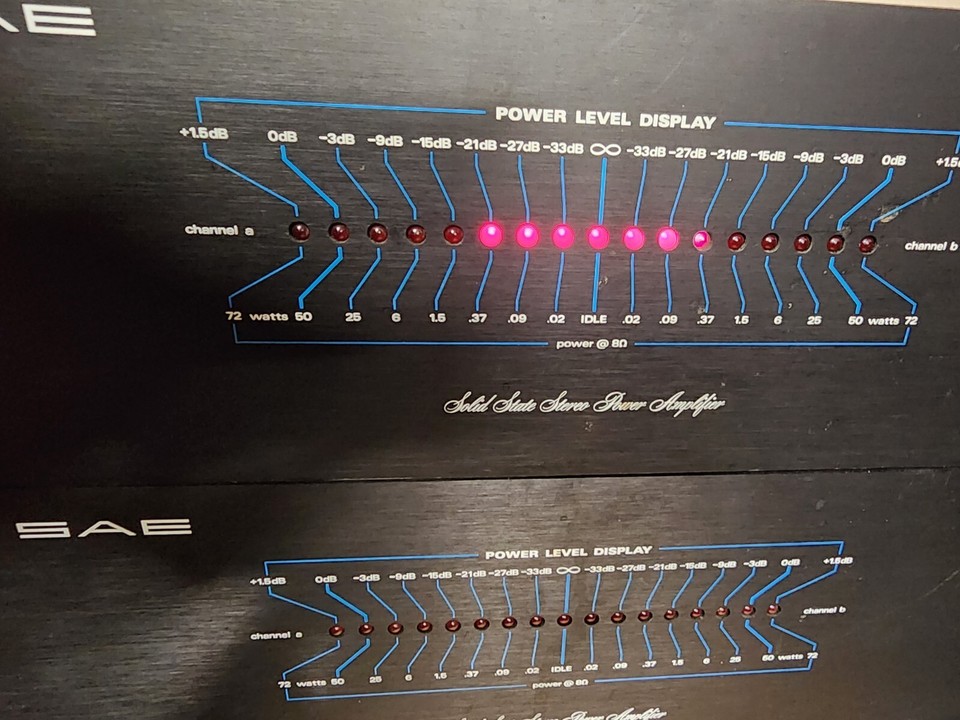 1 Vintage SAE 3100 Stereo POWER AMPLIFIER AMP Works! | eBay