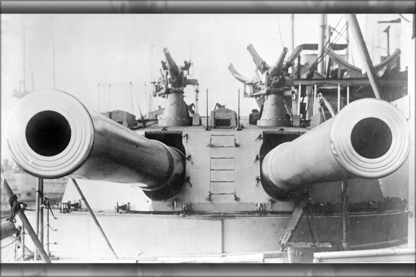 Poster, Many Sizes; Pair Of 12 Inch Guns On Hms Dreadnought. 2 Qf 12 ...