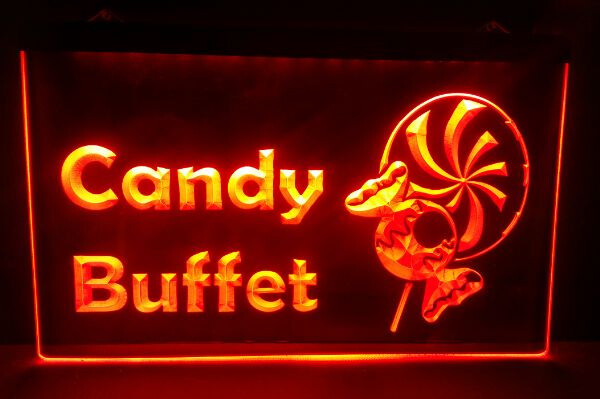 Neon Candy Buffet Hot Pink Candy Buffet — Candy Buffets — Wedding