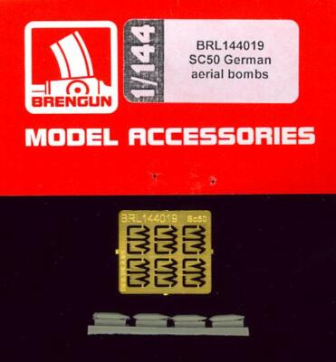 Brengun Models 1/144 GERMAN SC50 AERIAL BOMBS Set of 4 Resin & PE Set ...