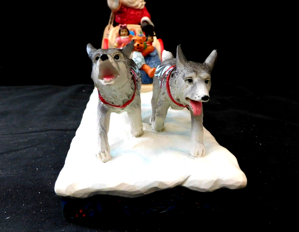 NIB Jim Shore 'Merry Mushing' Dog Sledding Santa 2022 Figurine #6010826 ...
