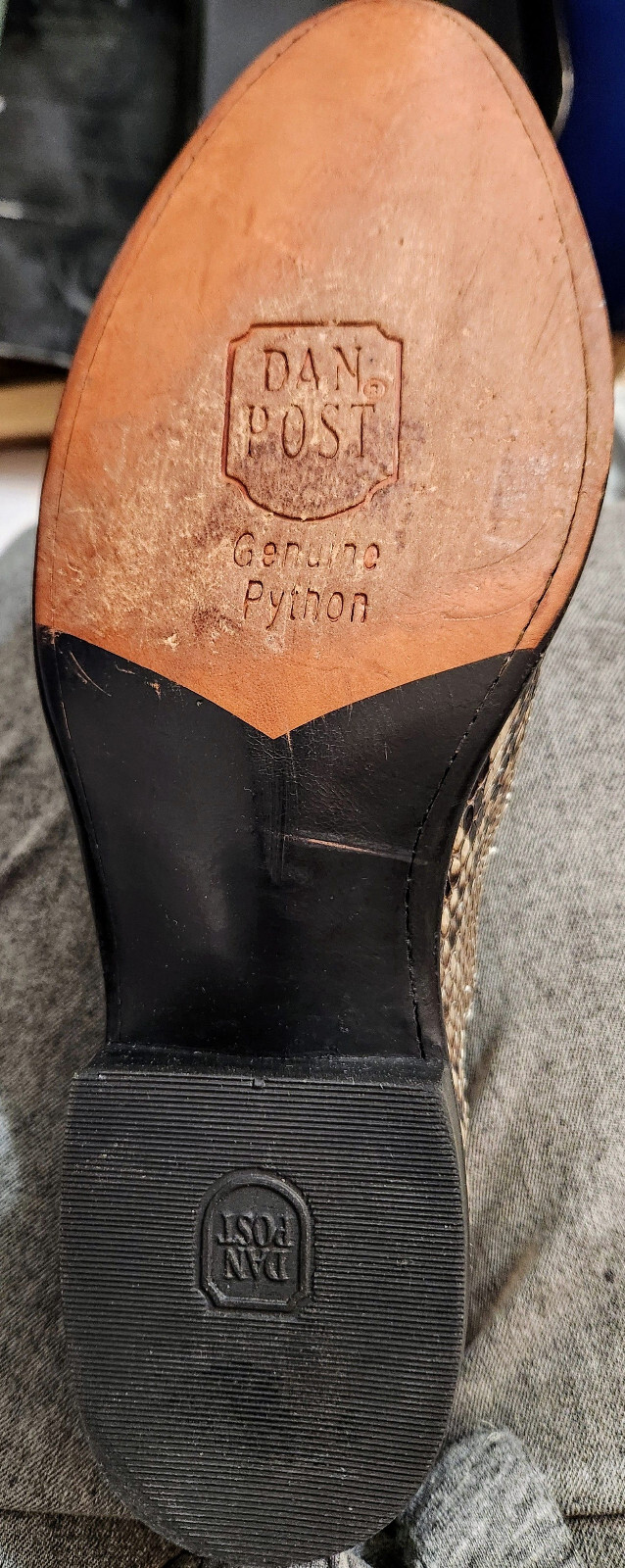 Dan Post Manning Python Boots DP3036, Natural, Size 9D | eBay