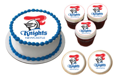 NEWCASTLE KNIGHTS Edible Cake Cupcake Cookie Toppers Icing Rugby League ...