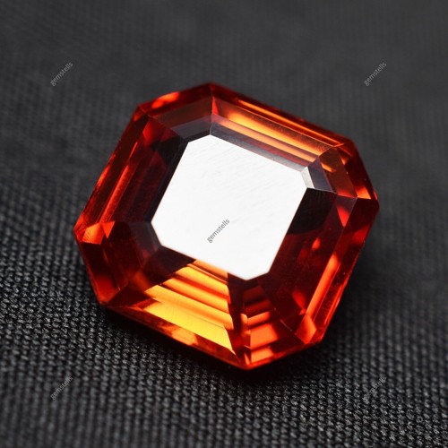 CERTIFIED Natural ORANGE Sapphire 11.05 Ct Mind Blowing SQUARE Shape ...