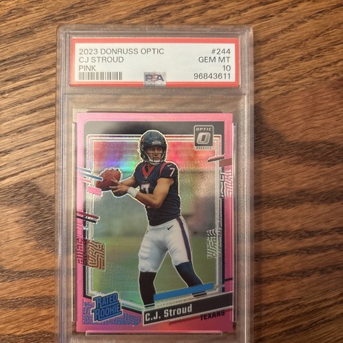 2023 PANINI DONRUSS OPTIC PINK #244 CJ STROUD ROOKIE RC PSA 10 | eBay