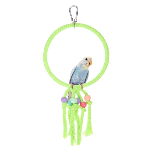 Bird Rope Perch Swing Bird Rope Ring Perch 14 Inch, Green | eBay