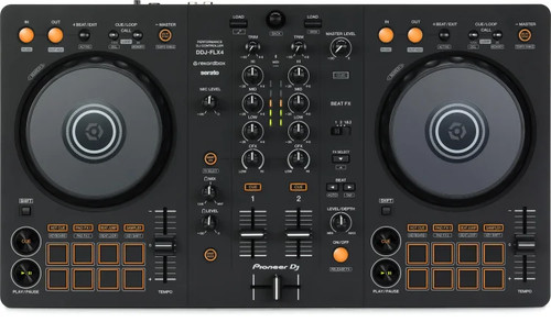 Pioneer DJ DDJ-FLX4 2-deck rekordbox and Serato DJ Controller ...