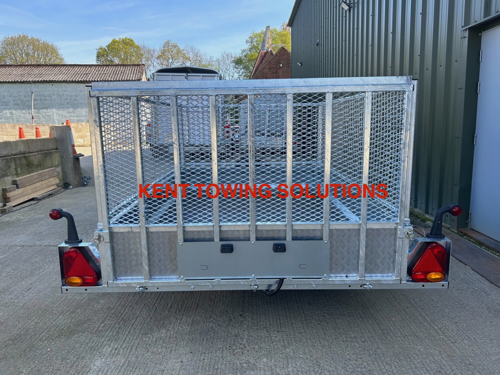 Indespension 8ft x 5ft Utility General Purpose Trailer + Mesh + Ramp ...