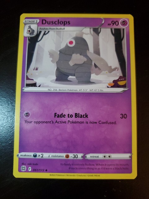 Pokémon TCG Dusclops Sword & Shield: Brilliant Stars 061/172 Regular ...