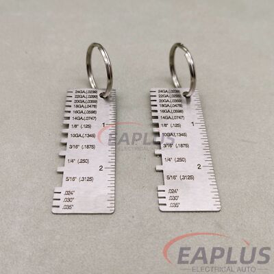 2x Sheet Metal Gauge Thickness Gage Measuring Tool Wire Gauge Stainless ...