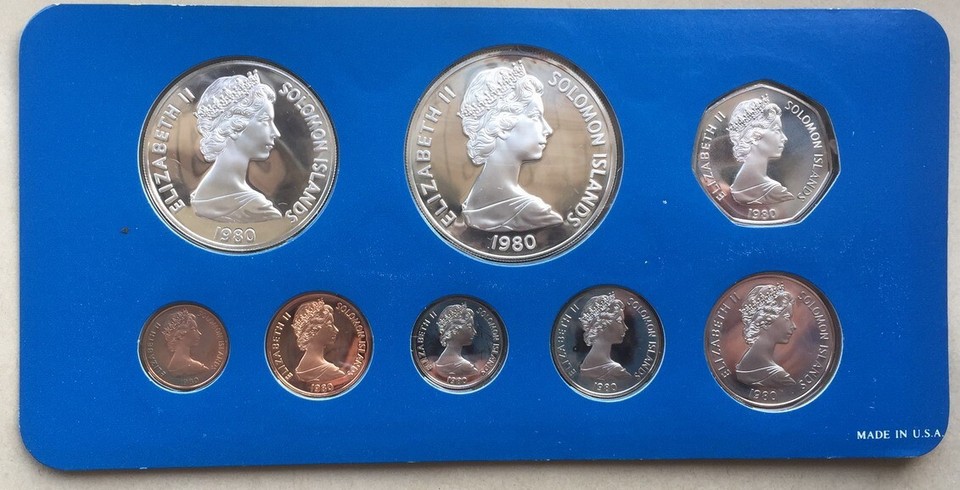 Solomon 1980 Frigate Bird Proof Set of 8 Coins,Mtg only 1031 Sets. | eBay
