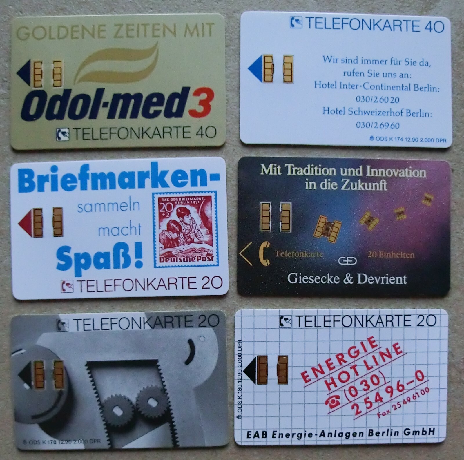 #K22TK Telefonkarten Phone Deutschland K Karte 6 Stk | eBay