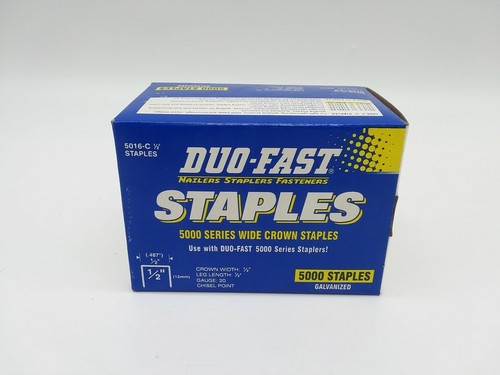 Duo-Fast 5016-C 1/2" Series Wide Crown Staples (5,000Ct) | eBay