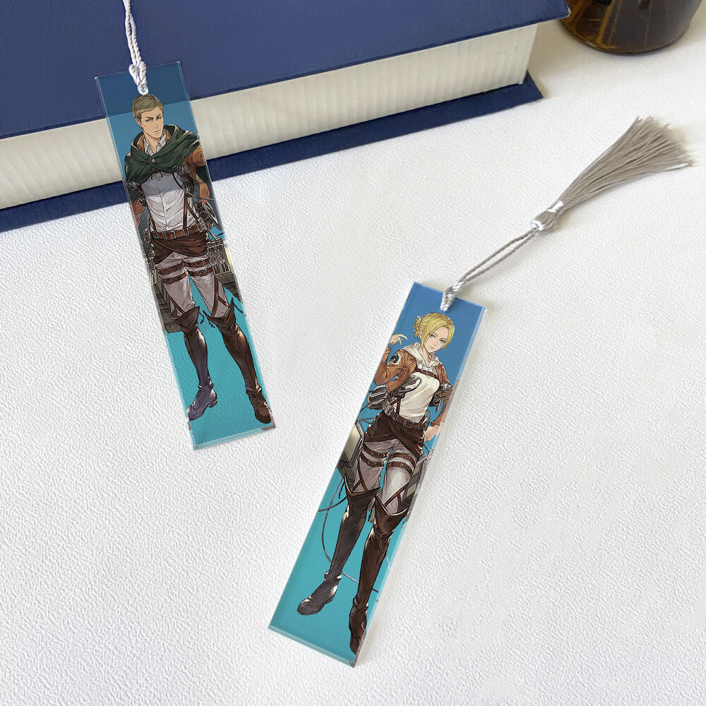 Metal Bookmark Anime Attack on Titan Stationery Notepad Bookmark ...