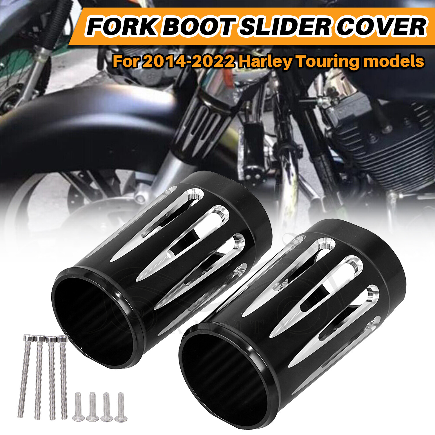 Cut Fork Boot Slider Covers For Harley Electra Road Glide FLHT FLHTK FLHTCU | eBay