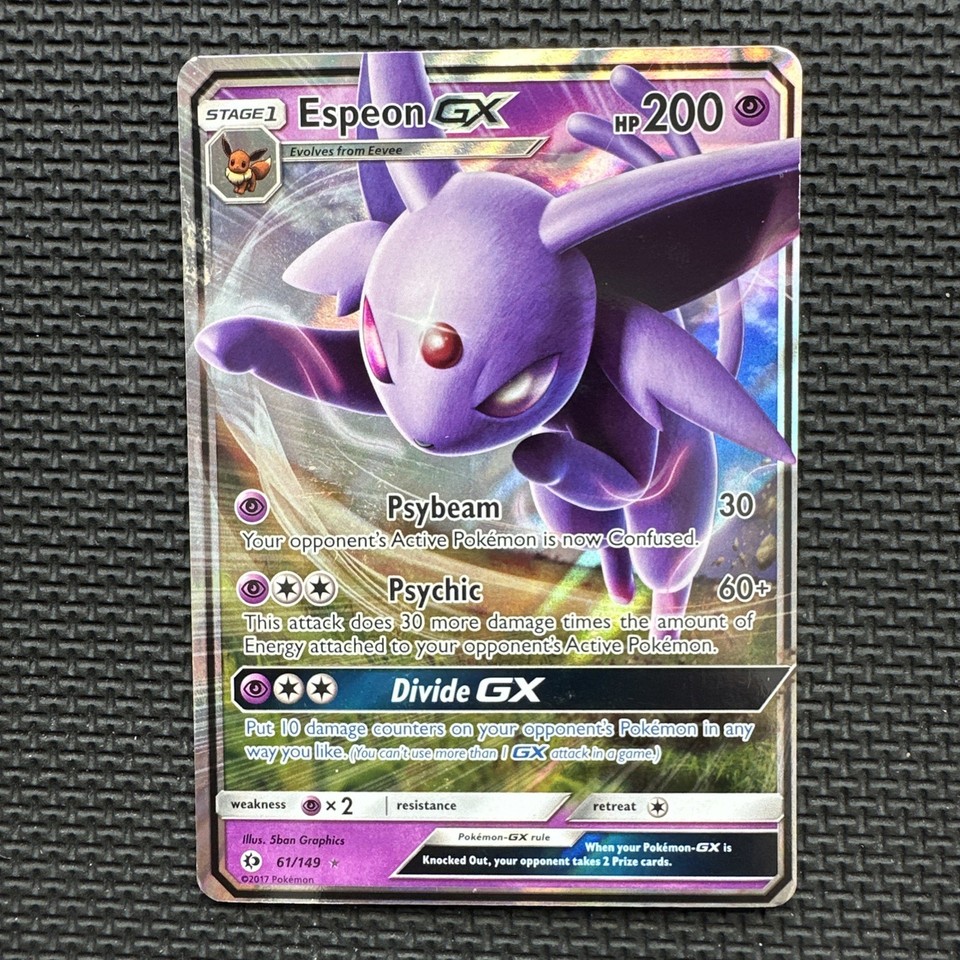Espeon GX #61/149 – Sun & Moon Base Set – Holo Ultra Rare Pokémon EX | eBay