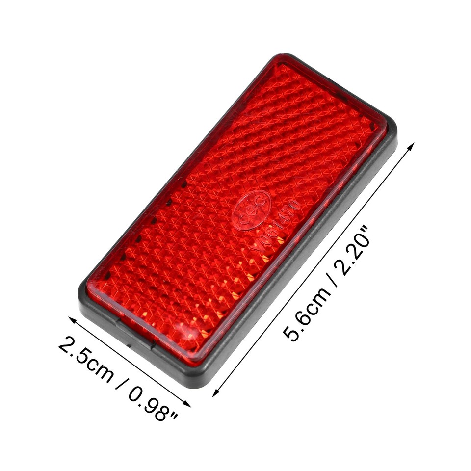 Motorcycle Rectangular Stick-on Safety Spoke Reflective Reflector ...