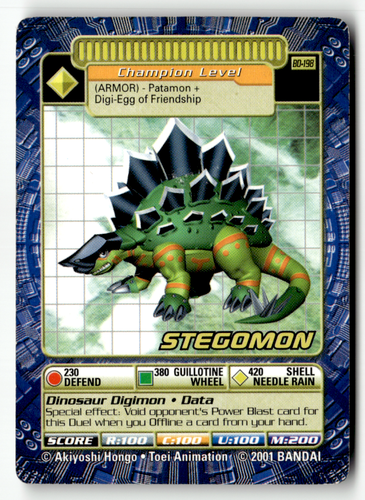 Digimon Digi-Battle - Stegomon BO-198 - Bandai Series 4 | eBay